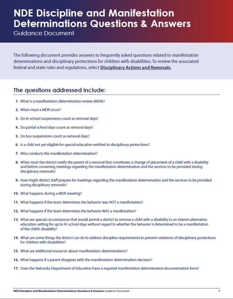 Supporting Behavior – Nebraska Department of Education